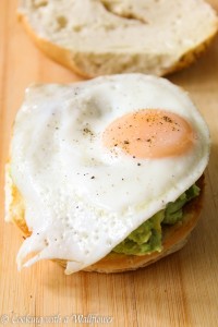 Mashed Avocado and Egg Breakfast Sandwich