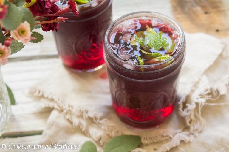 Pomegranate Mint Mimosas - Cooking with a Wallflower