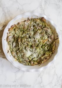 Matcha Green Tea Croissant French Toast Bake - Cooking with a Wallflower