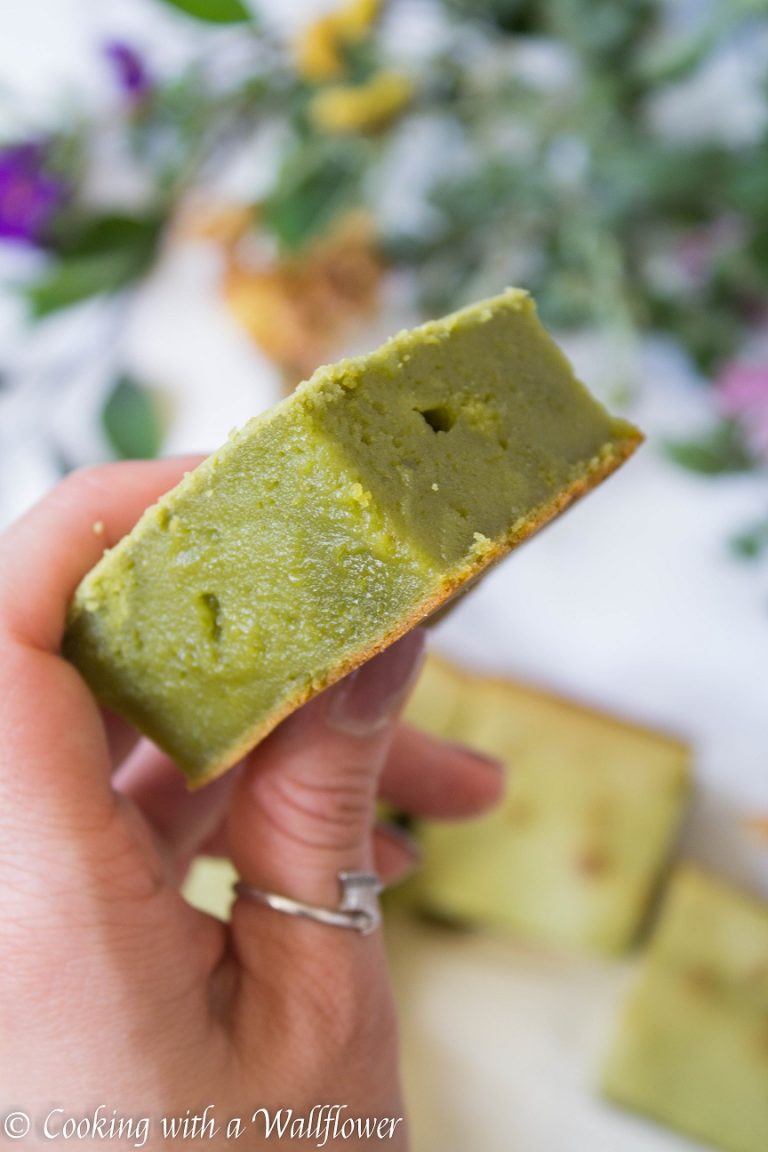 Matcha Butter Mochi Cake - Cooking with a Wallflower