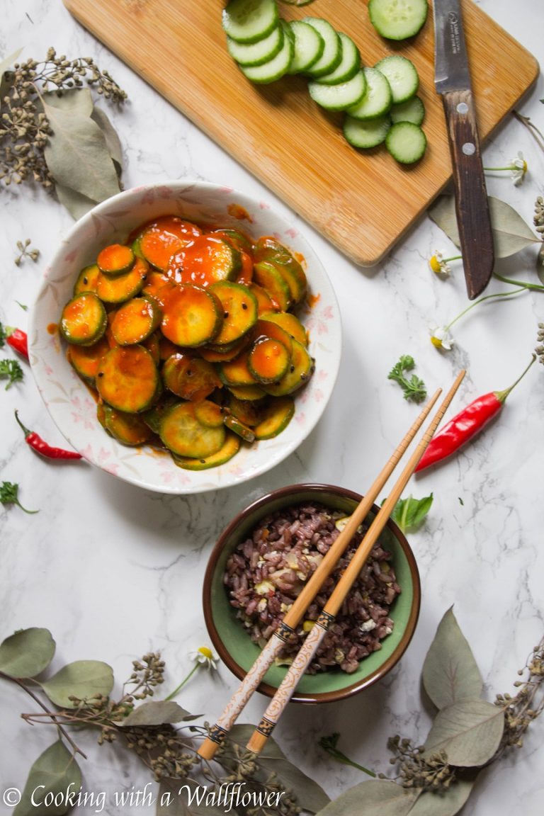 Gochujang Cucumbers - Cooking with a Wallflower