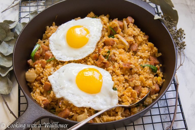Kimchi Spam Fried Rice - Cooking with a Wallflower