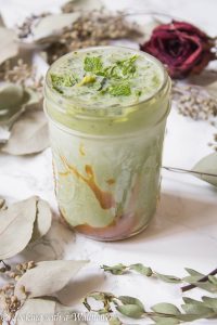 Salted Caramel Matcha Latte - Cooking with a Wallflower