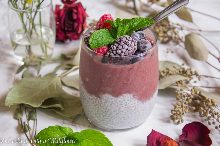 Acai Layered Chia Pudding - Cooking with a Wallflower