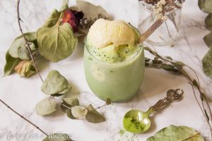 Matcha Latte Float - Cooking with a Wallflower