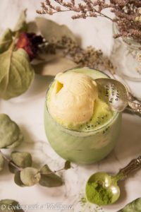 Matcha Latte Float - Cooking with a Wallflower