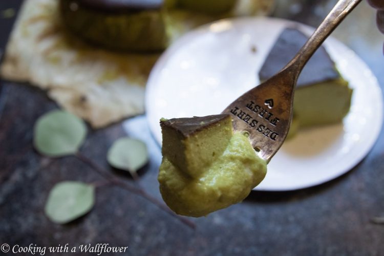 Matcha Basque Burnt Cheesecake - Cooking with a Wallflower