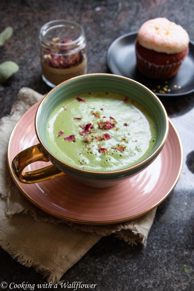 Matcha Rose Latte - Cooking with a Wallflower