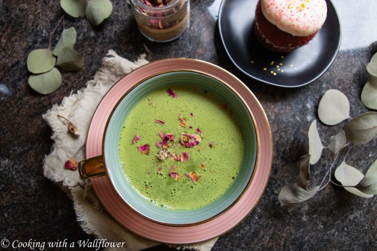 Matcha Rose Latte - Cooking with a Wallflower